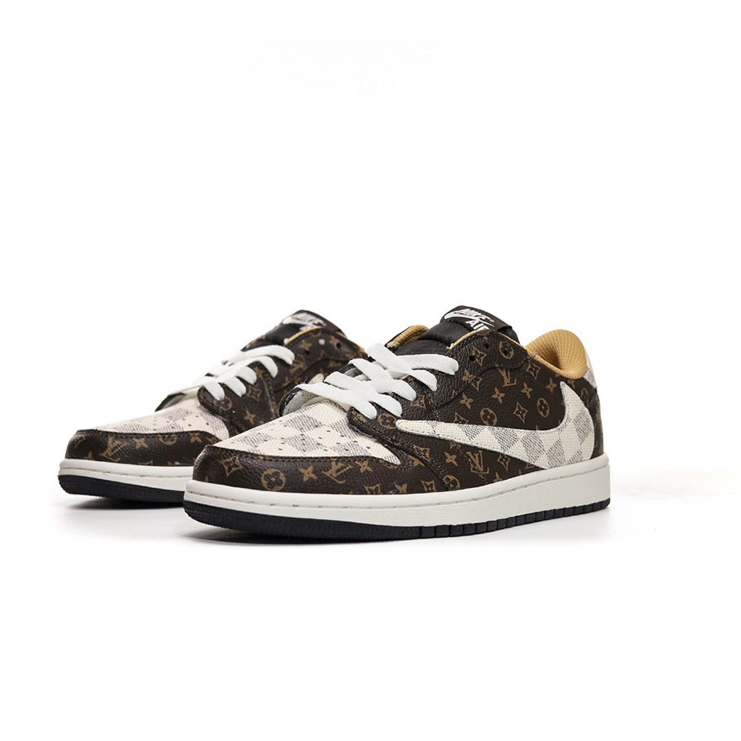 Travis Scott X Jordan 1 Retro Low OG SP DM7866 Brown/white Sneakers ...