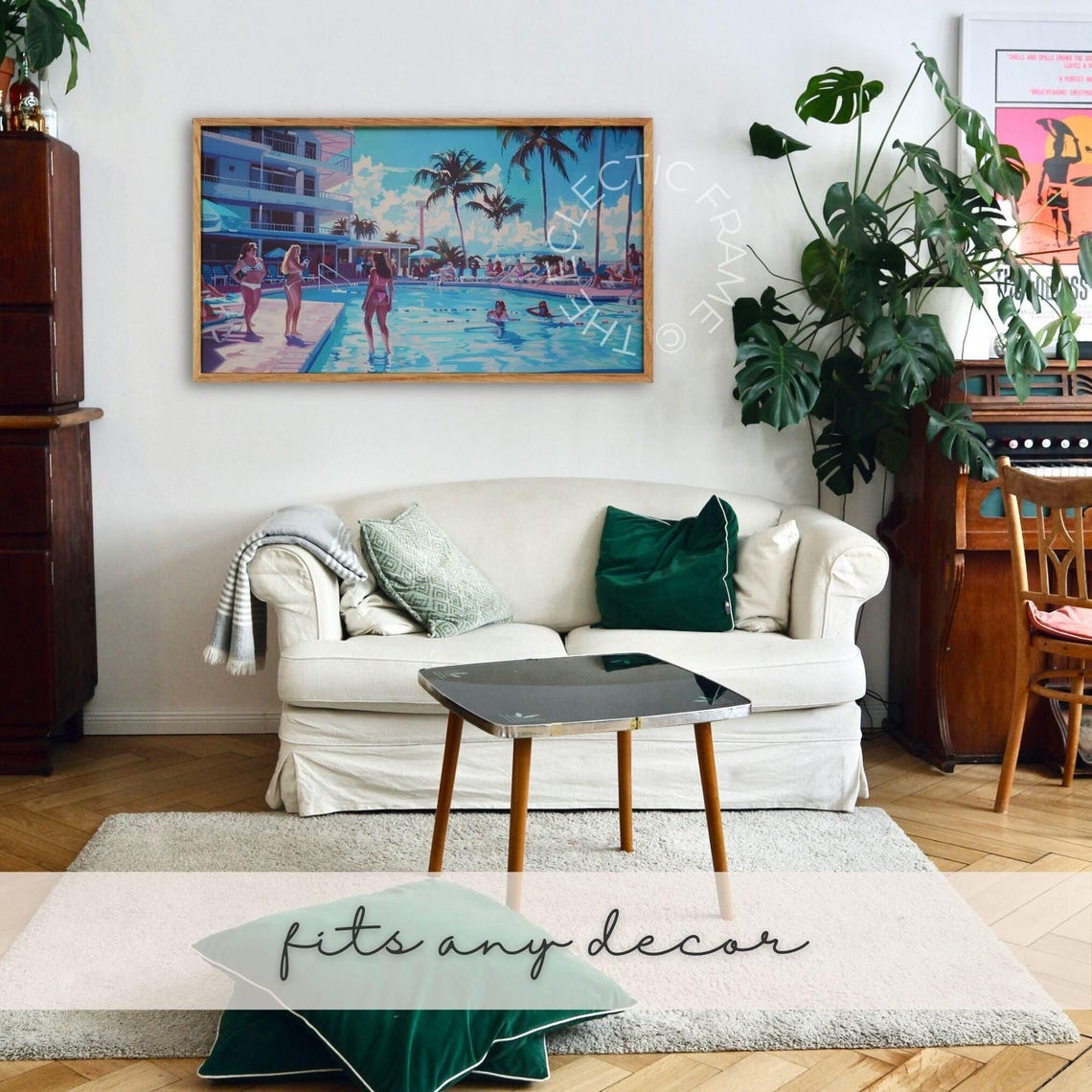 Summer Frame TV Art, Pool Party TV Screensaver, Printable Beach Wall ...