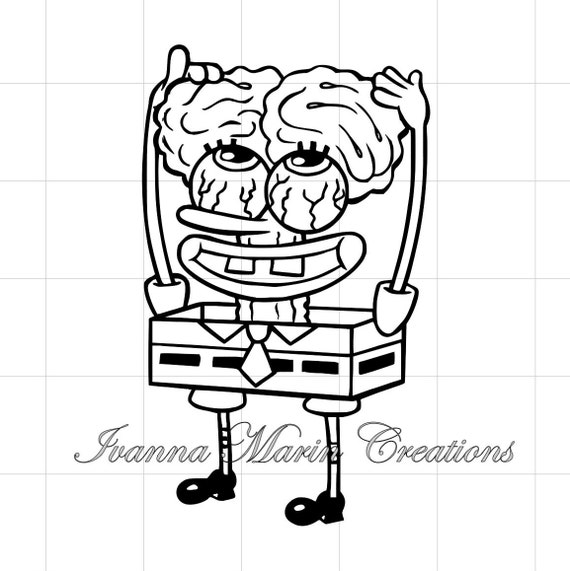 Spongebob Squarepants Brain SVG - Etsy Finland