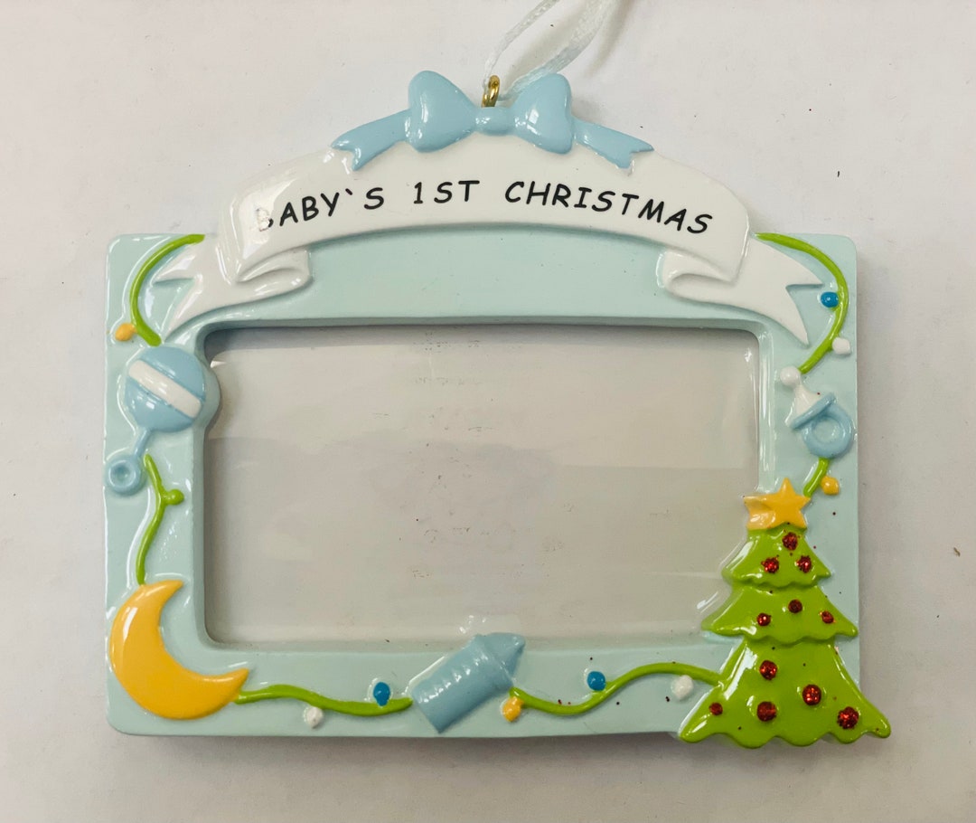 Baby’s First Christmas Picture Frame Ornaments - Etsy