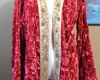 Red Velvet Jacket | Etsy