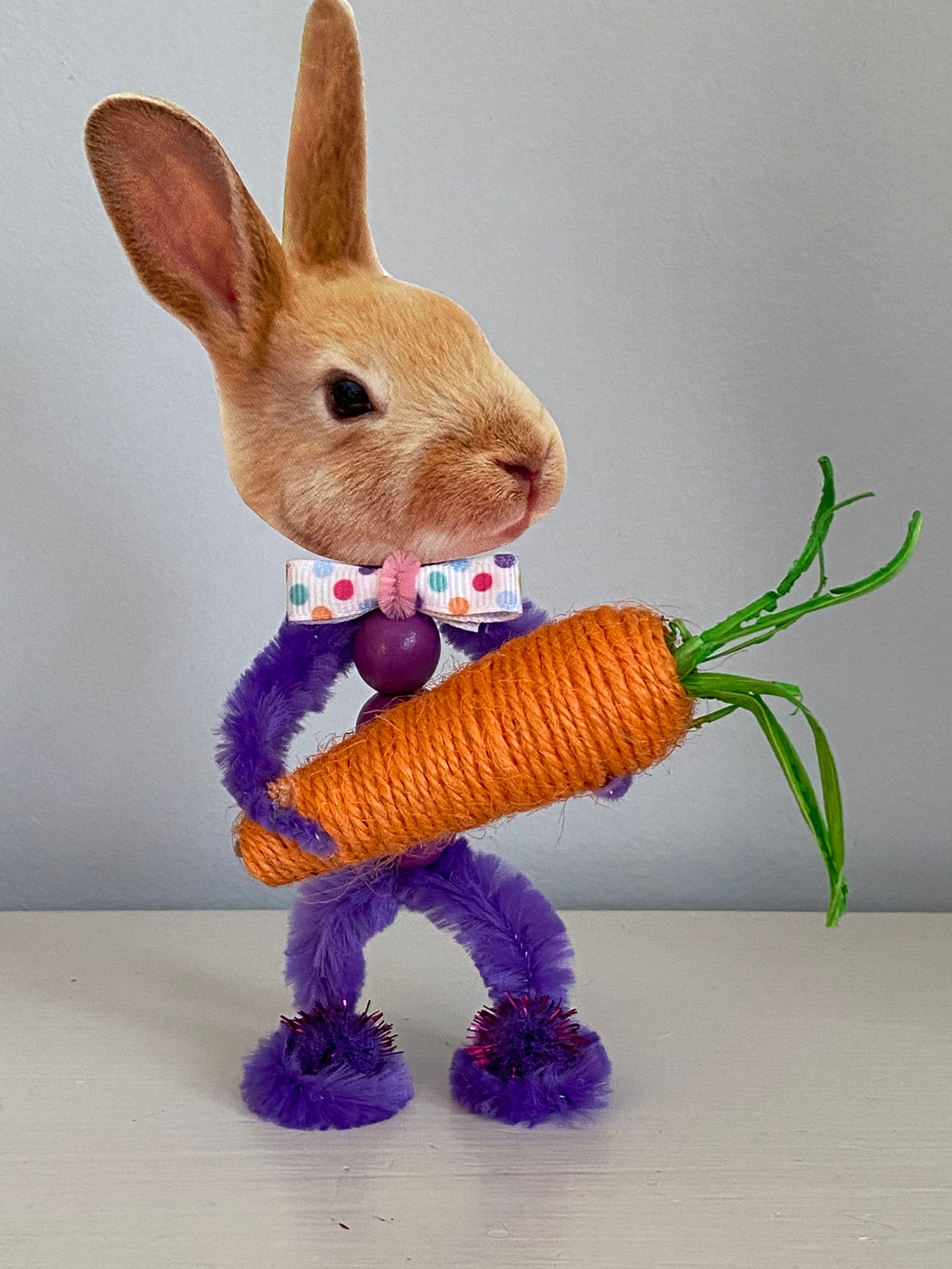 Bump Chenille Easter Bunny Rabbit Paper Doll Decoration#141 - Etsy