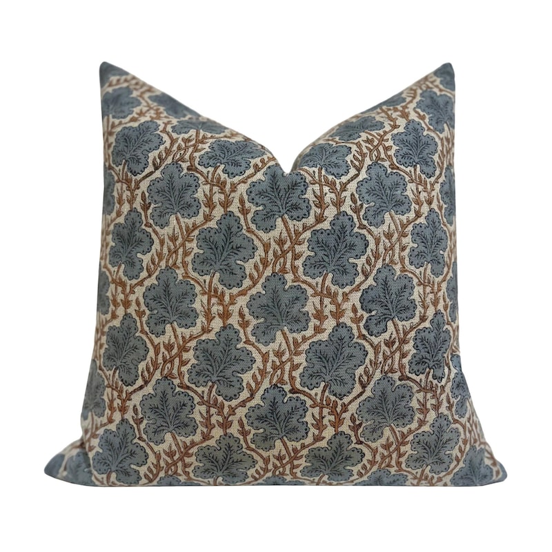 Blue Floral Quilt Pillow - Etsy