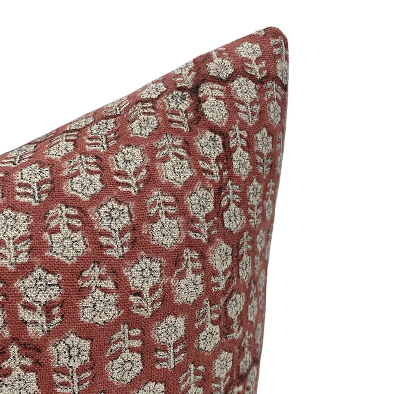 VICTORIA Designer Floral Linen Pillow Cover Reddish Brown - Etsy