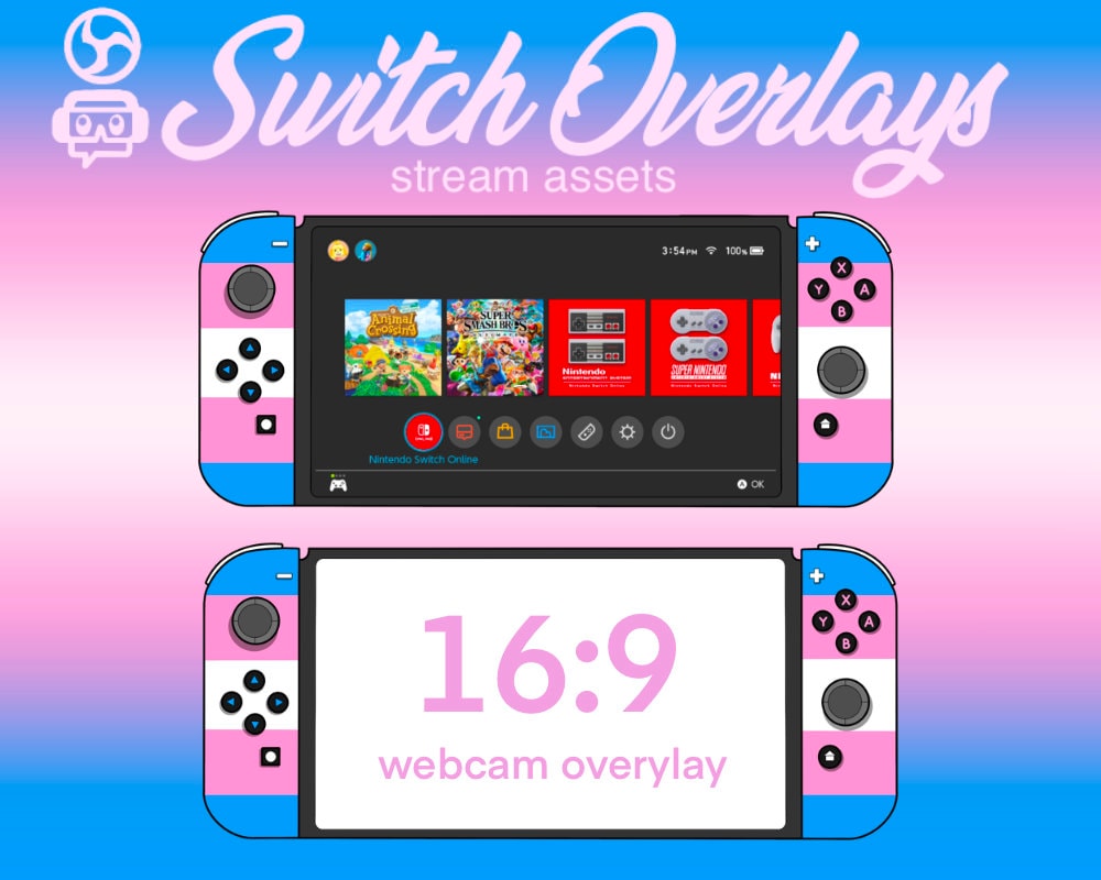 Switch Overlay (streaming Asset)- Trans Pride (OBS and SLOBS Friendly ...