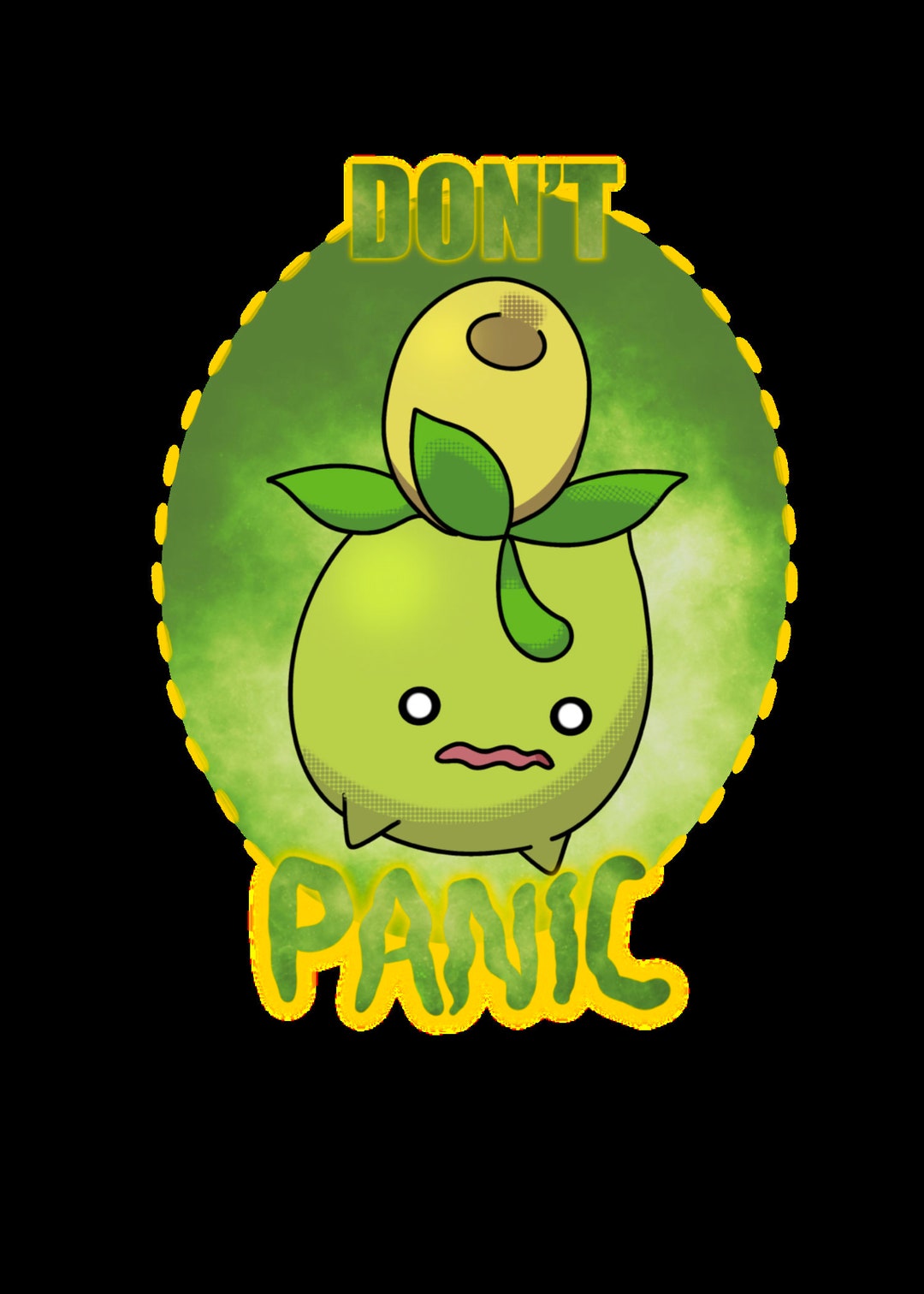 Don't PANIC Smoliv Pokemon Vinyl Paper Sticker - Etsy
