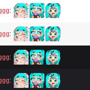 Hatsune Miku Emotes! [twitch AND Discord Friendly!] - Etsy