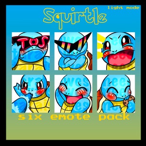 Pokemon Squirtle 6 Emote Pack! - Etsy