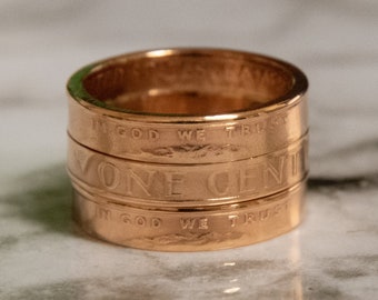 Copper Coin Ring | Etsy