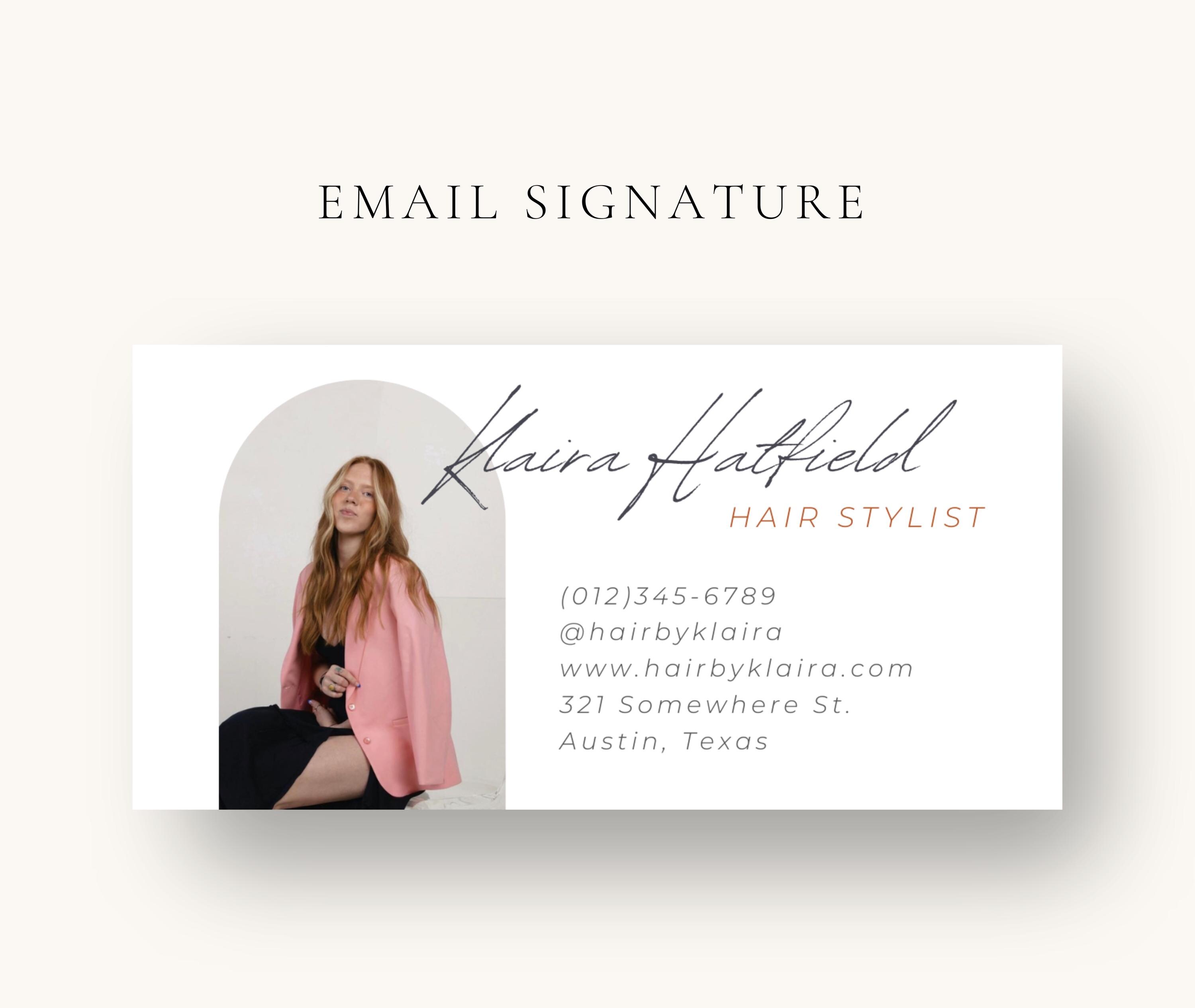 Modern Editable Email Template, Lady Boss Email Signature, Canva ...