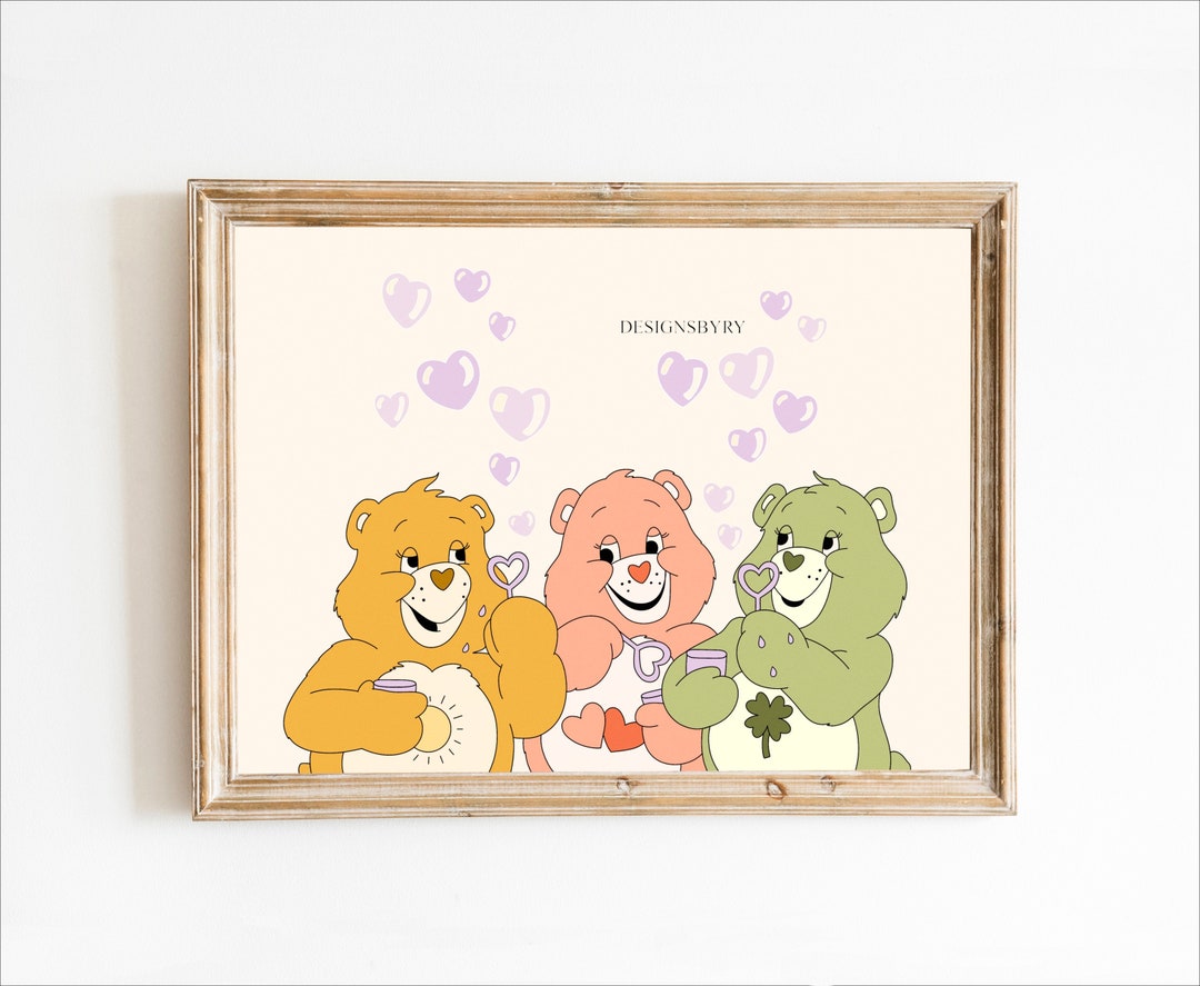 Care Bears Wall Decor, Wall Art, Wall Art Decor, Wall Prints, Care Bear ...