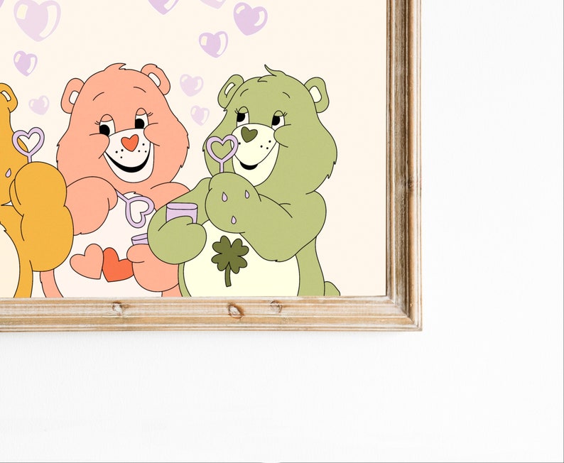 Care Bears Wall Decor, Wall Art, Wall Art Decor, Wall Prints, Care Bear ...