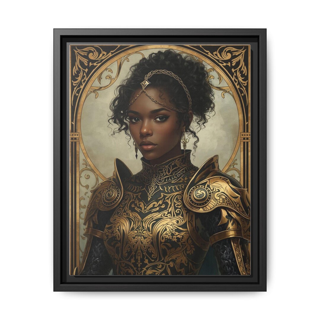 Portrait of a Medieval Knight in Tangier, Morocco, Framed Matte Canvas ...