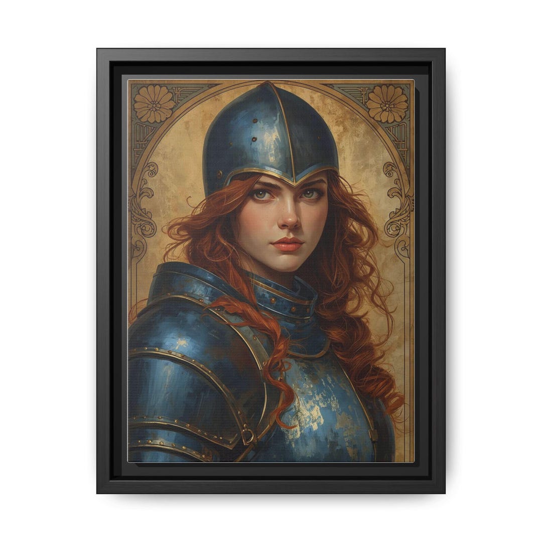 Portrait of a Medieval Knight in Carcassonne, France, Framed Matte ...