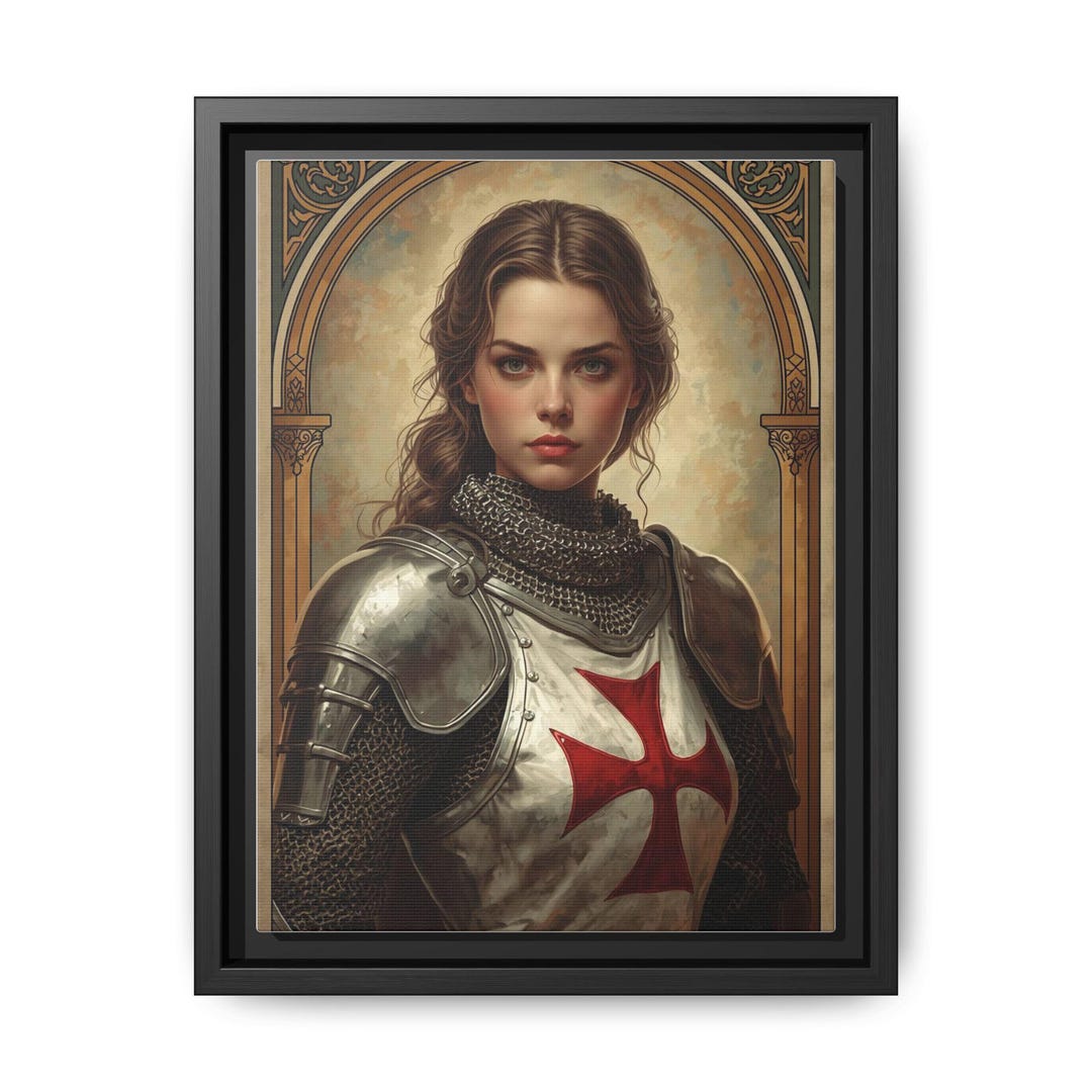 Portrait of a Medieval Knight Templar in Antioch, Syria, Framed Matte ...