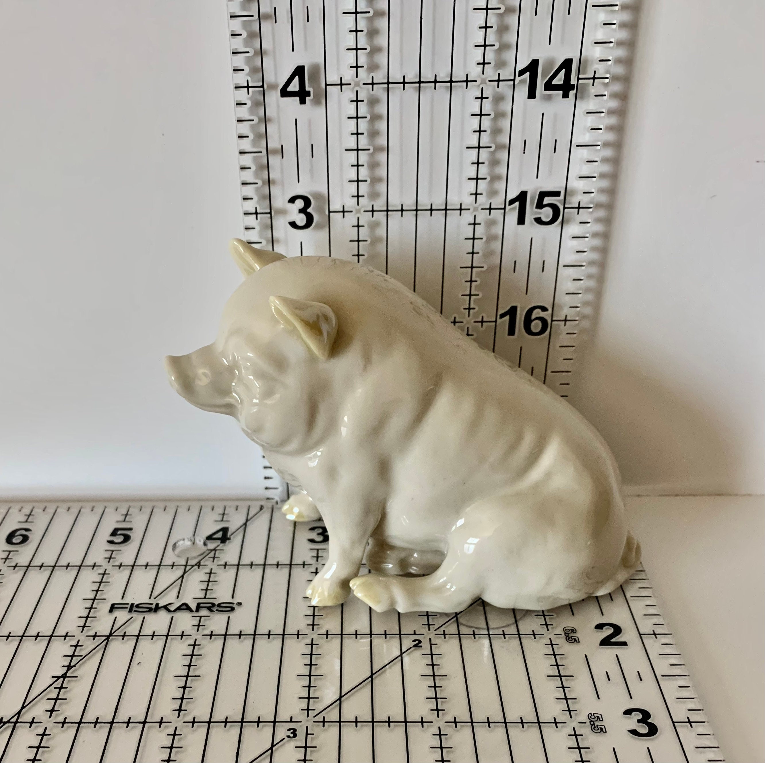 Belleek Pottery Sitting Pig Parian China Figurine 4th Mark - Etsy