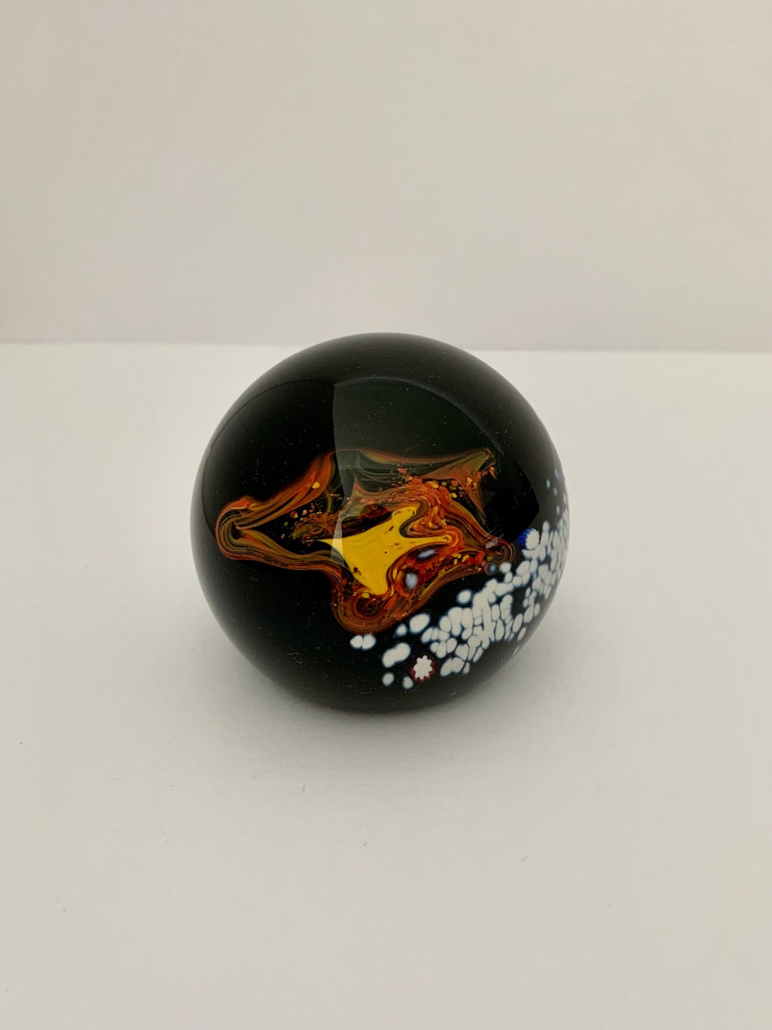 Selkirk Glass Merlin Sky Large Glass Paperweight Wizards Eye Selkirk ...
