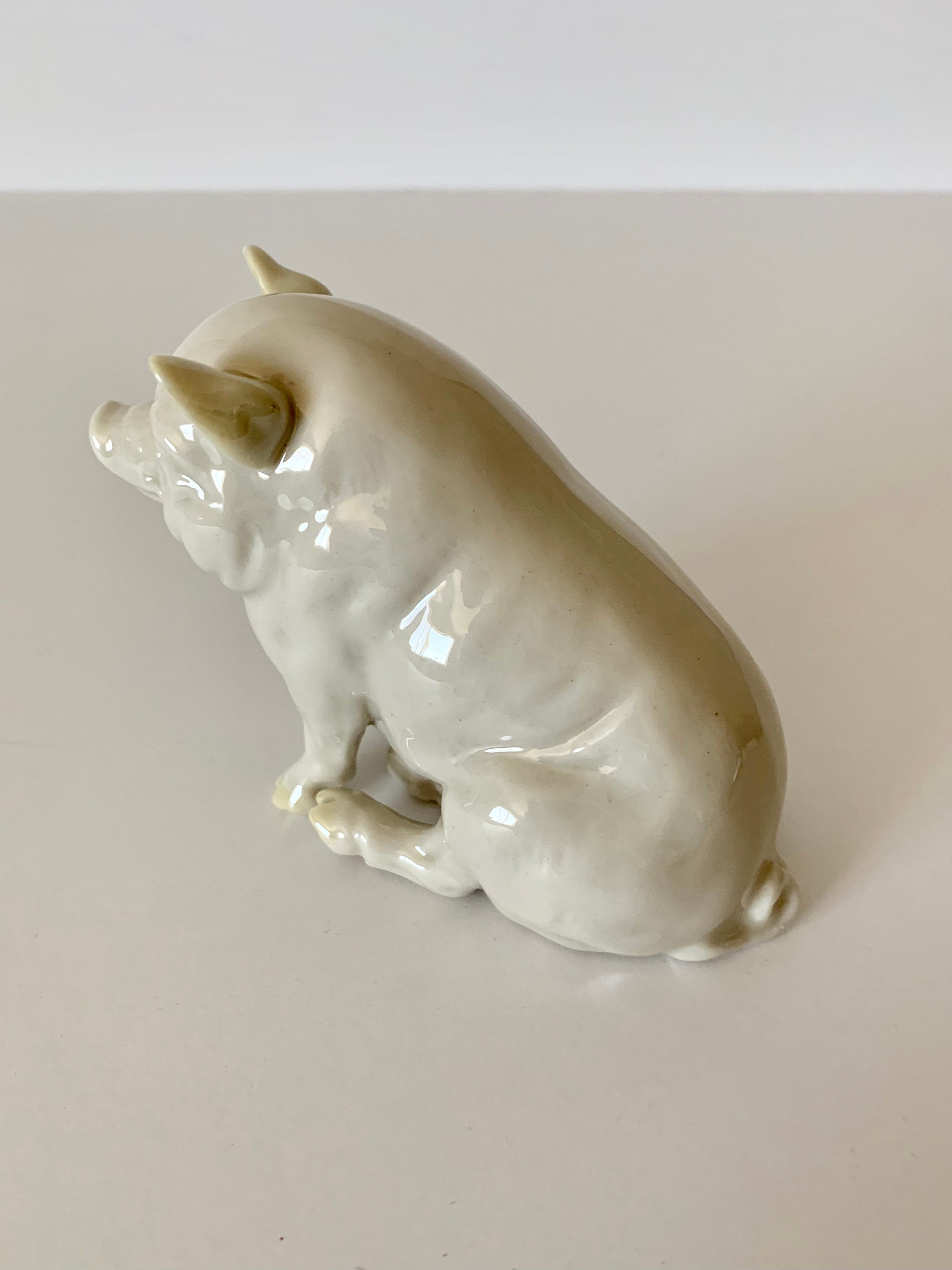 Belleek Pottery Sitting Pig Parian China Figurine 4th Mark - Etsy