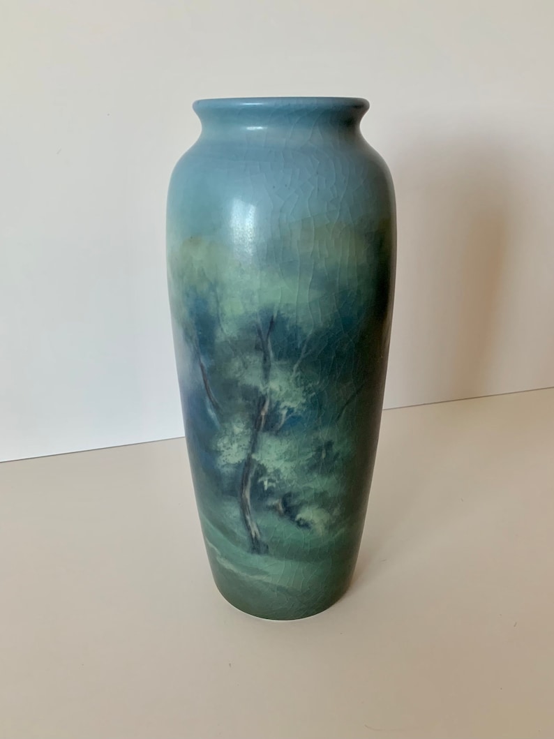 Antique Rookwood Pottery Scenic Vase by Fred Rothenbusch Cincinnati ...