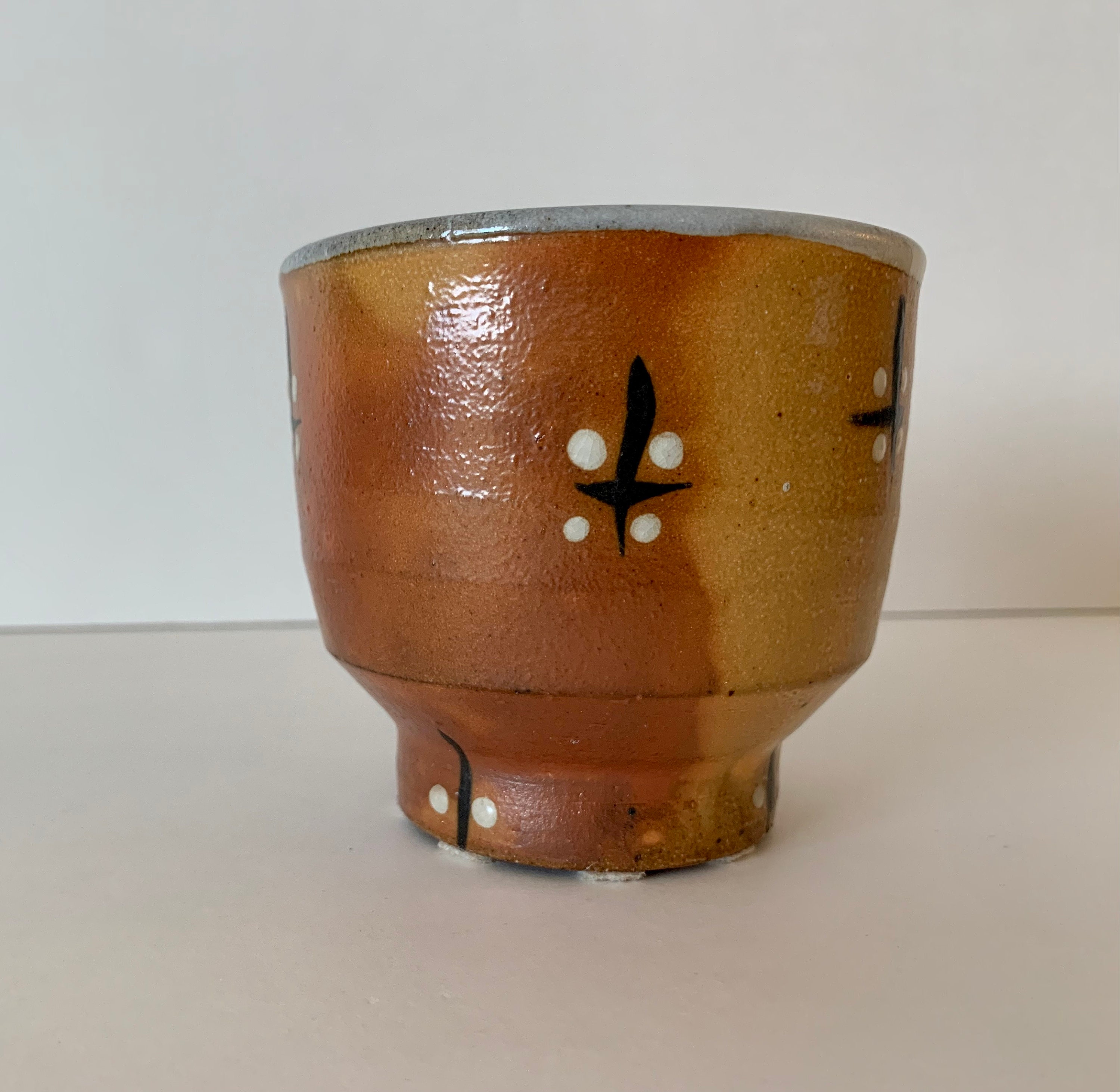 Vintage Art Pottery Tumbler Footed Cup George Rector Caledonia - Etsy