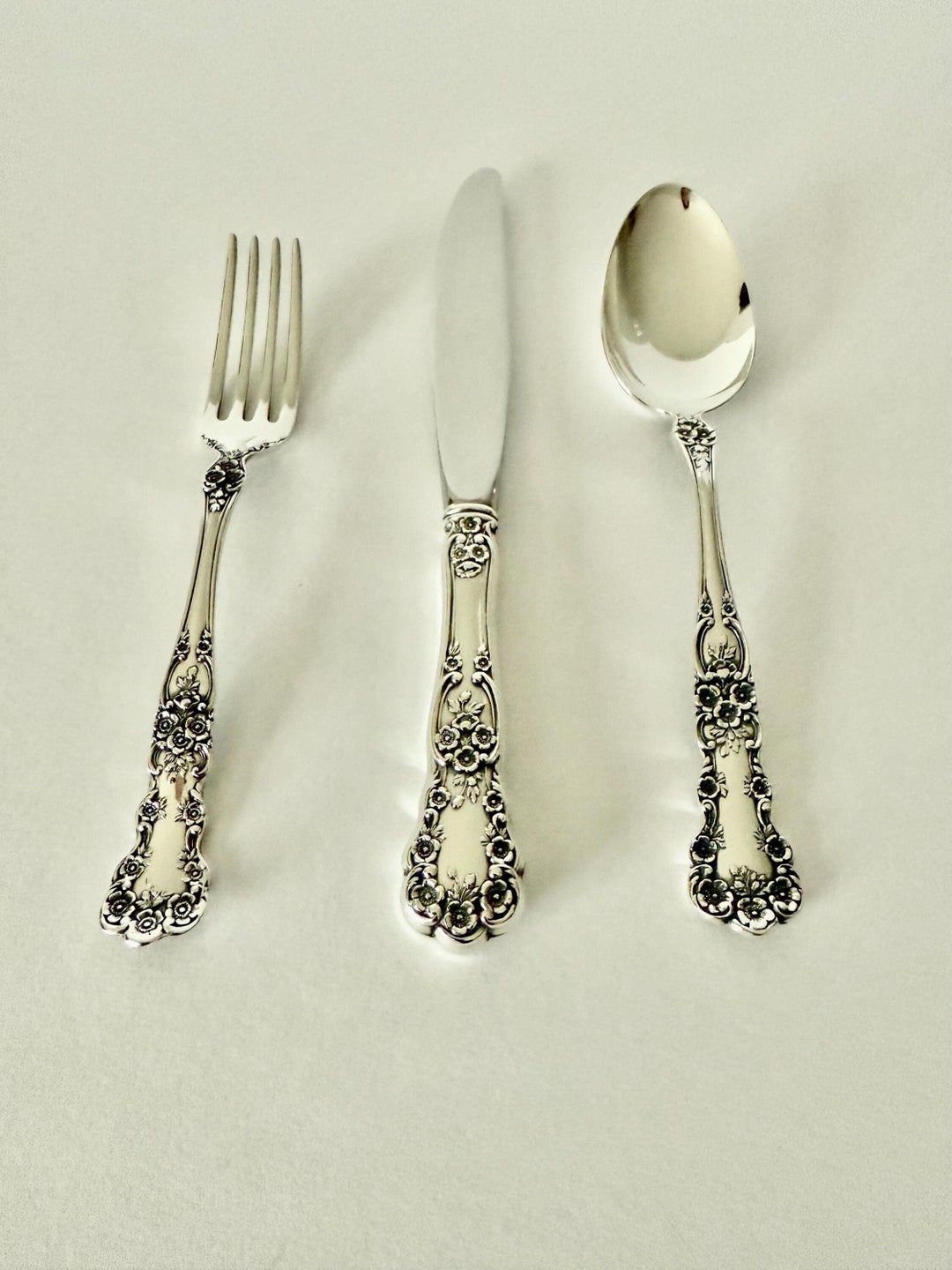 Gorham Buttercup Sterling Silver Three Piece Youth Set: Fork Spoon ...
