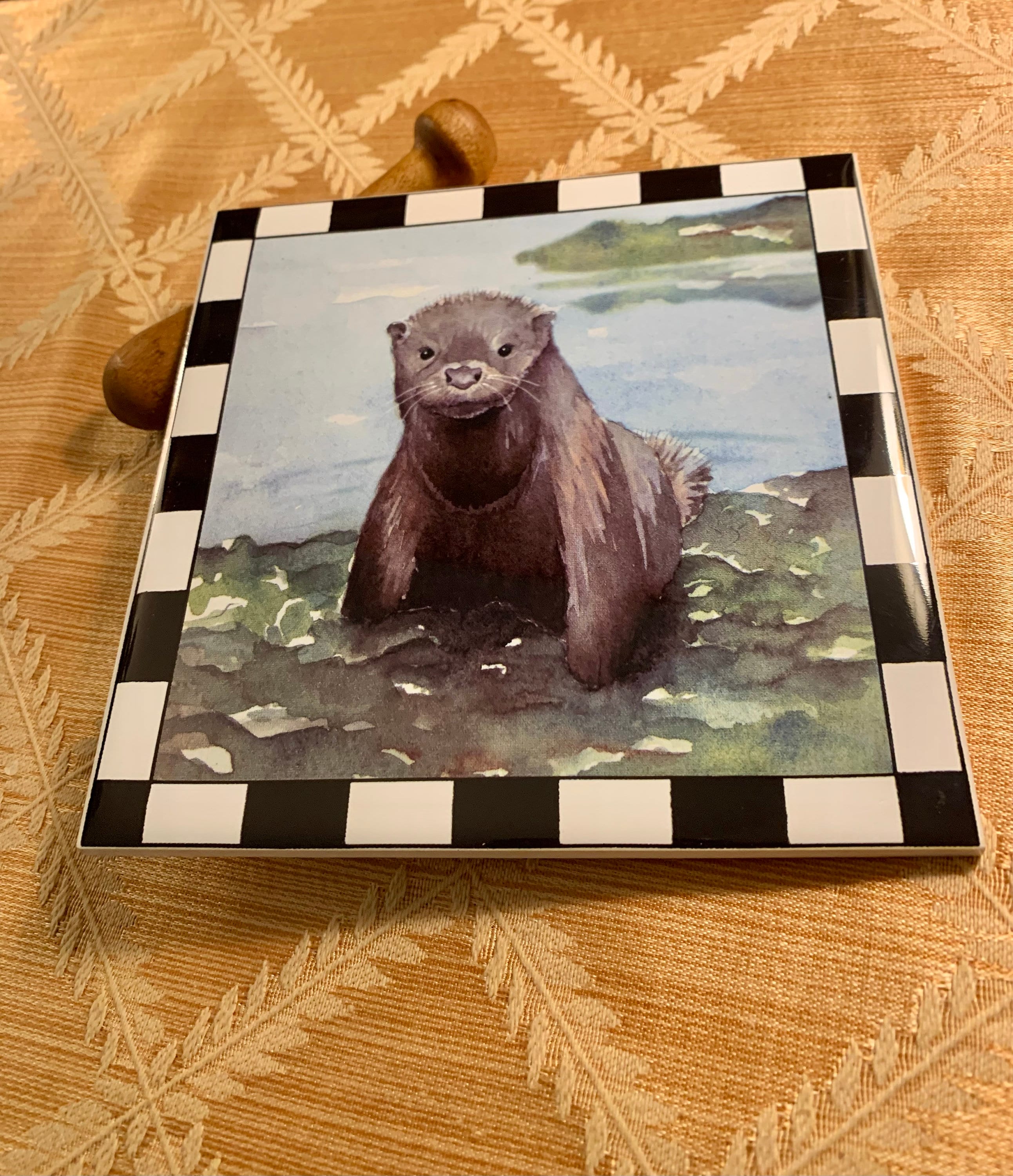 Vintage H and R Johnson Otter Tile Scottish Wildlife the Original Tile ...