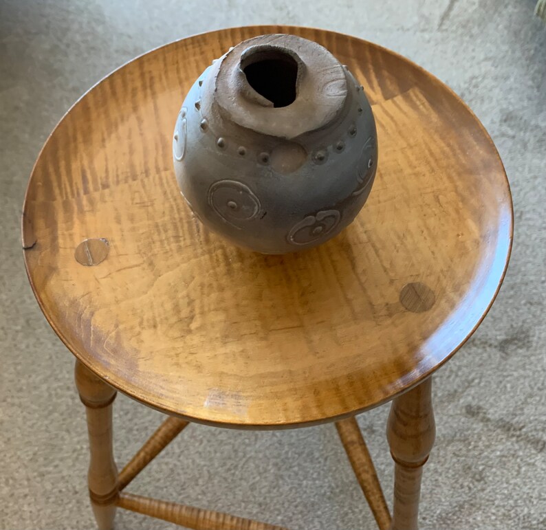 Vintage Jeri Burdick Art Pottery pod Vase Organic Gray Globe - Etsy