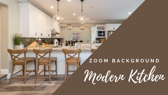 Zoom Meeting Background Kitchen | Etsy