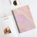 Pink and Gold Marble Spiral Notebook - Ruled Line - Etsy