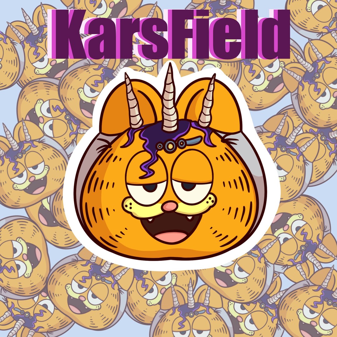 Karsfield Jojo Sticker Kars Garfield - Etsy
