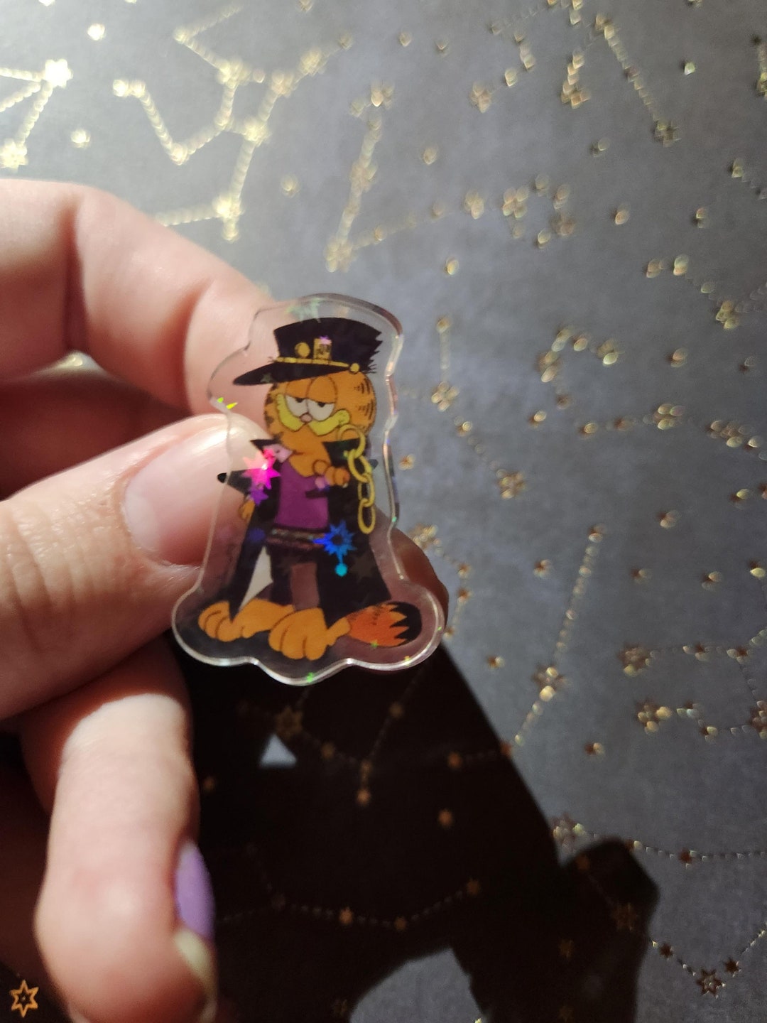 Jojo Garfield Pin JJBA Meme - Etsy