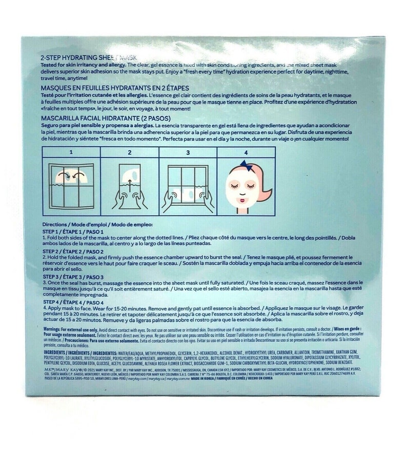 2-step Hydrating Sheet Mask Box Contains 8 Masks - Etsy