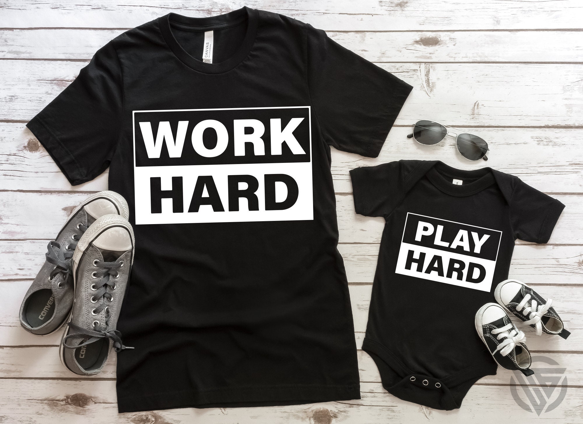 Work Hard Play Hard Svg Dad Son SVG Dad Svg Dad Life Dad | Etsy