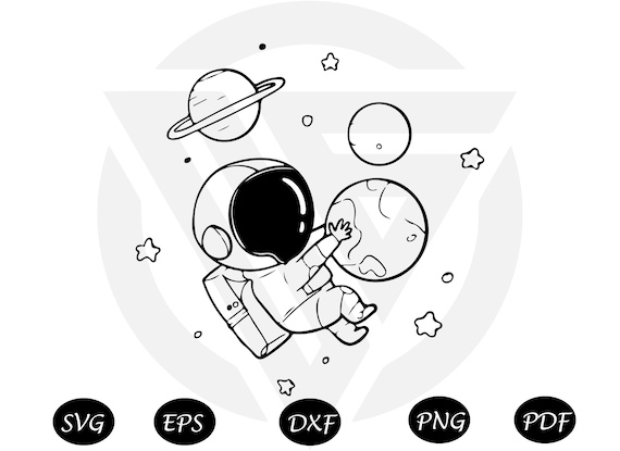 Space SVG Funny Space Svg Cute Space Astronaut SVG | Etsy UK