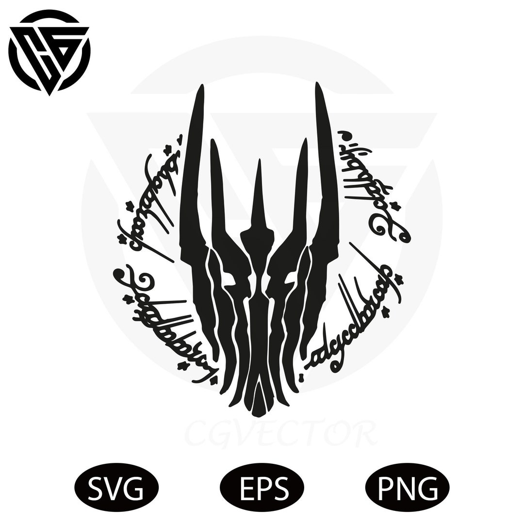 Lord of the Rings Svg Sauron Svg Lotr Svg Sticker Gift Card Mask Tattoo ...