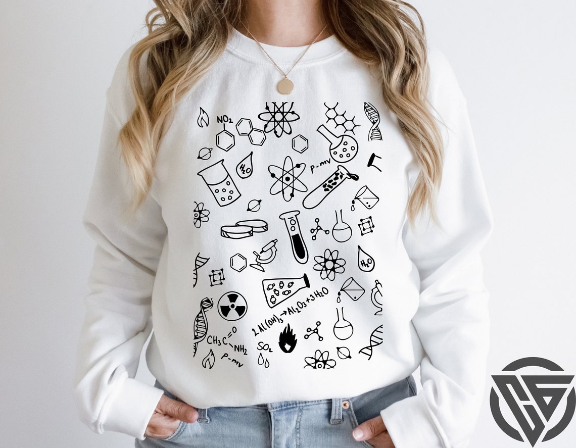 Chemical Doodles SVG, Cute Science Words SVG, Chemical Words Png, Cut ...