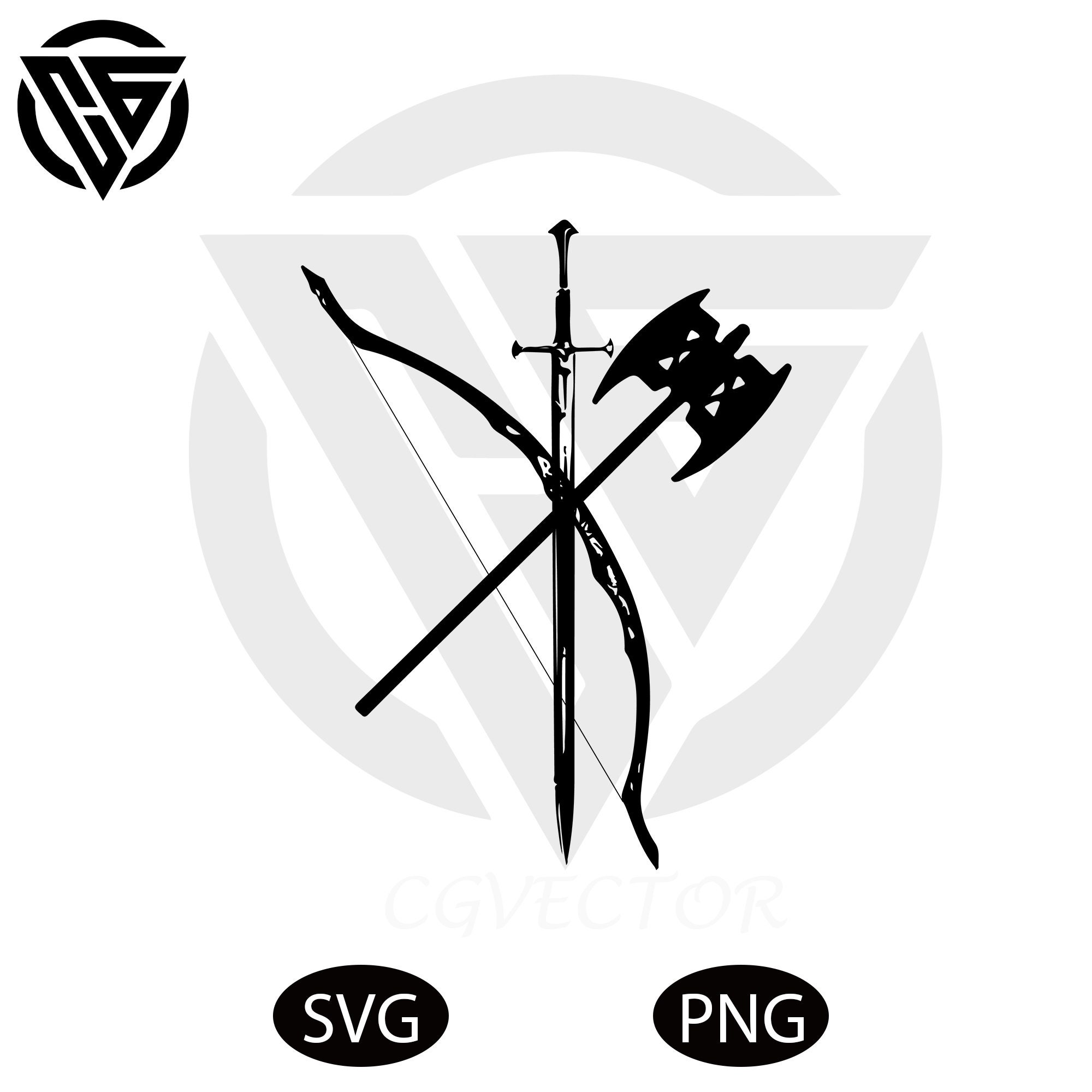 Lord of the Rings Lotr Sword Axe Bow Sticker Bandanna Mask - Etsy