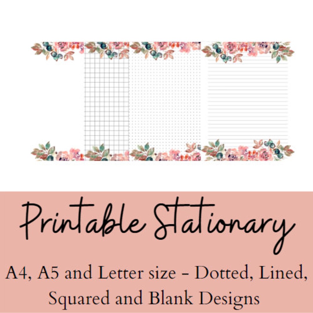 Printable Writing Paper, PRINTABLE Stationery, Printable Stationary ...