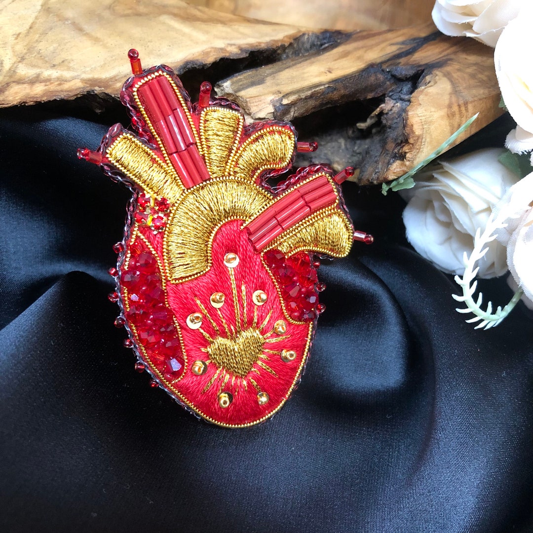 Personalized Anatomical Heart Design Gift, Pride Pins, Customized Real ...