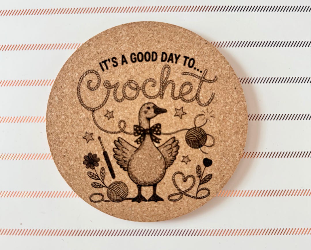 Crochet Goose Cork Coaster: Crochet Lover Gift - Etsy
