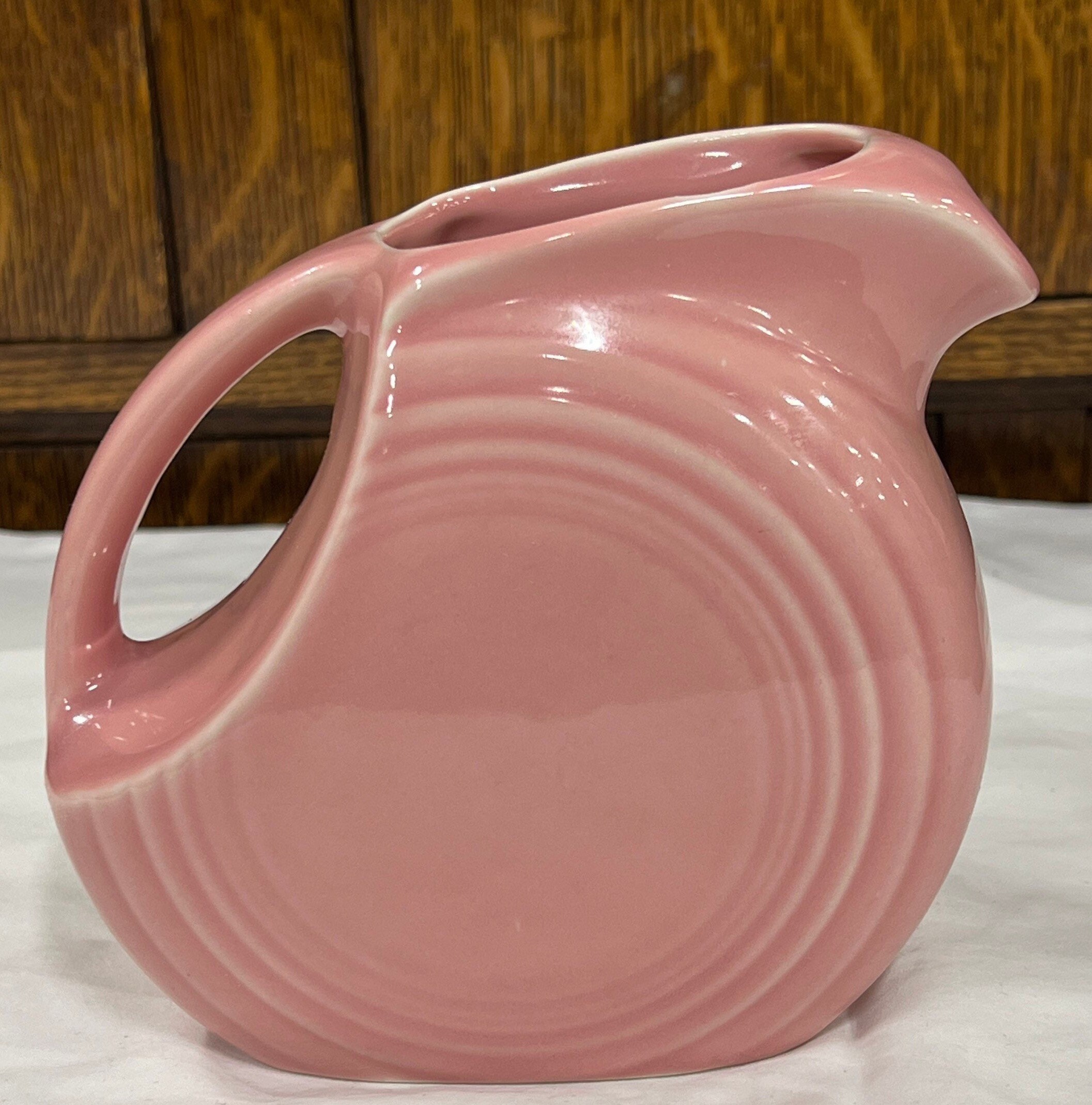 VTG Fiesta Rose/ Pink Mini Disc Pitcher Post 1986 - Etsy