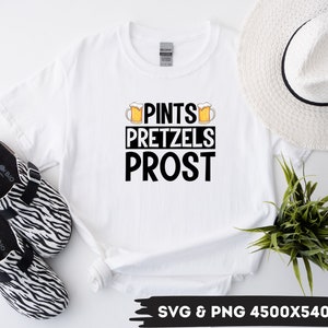 Pints Pretzels Prost Svg, Oktoberfest Svg, German Svg, Drinking Couple ...