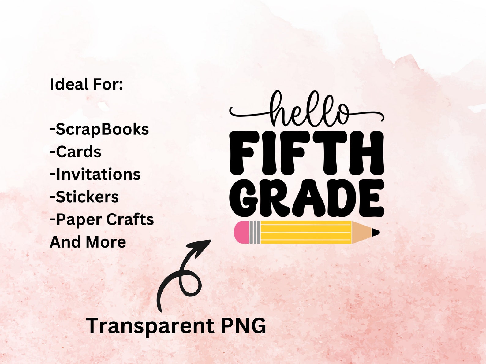 Hello Fifth Grade Svg, Back to School Svg Png, 5th Grade Svg Png, First ...