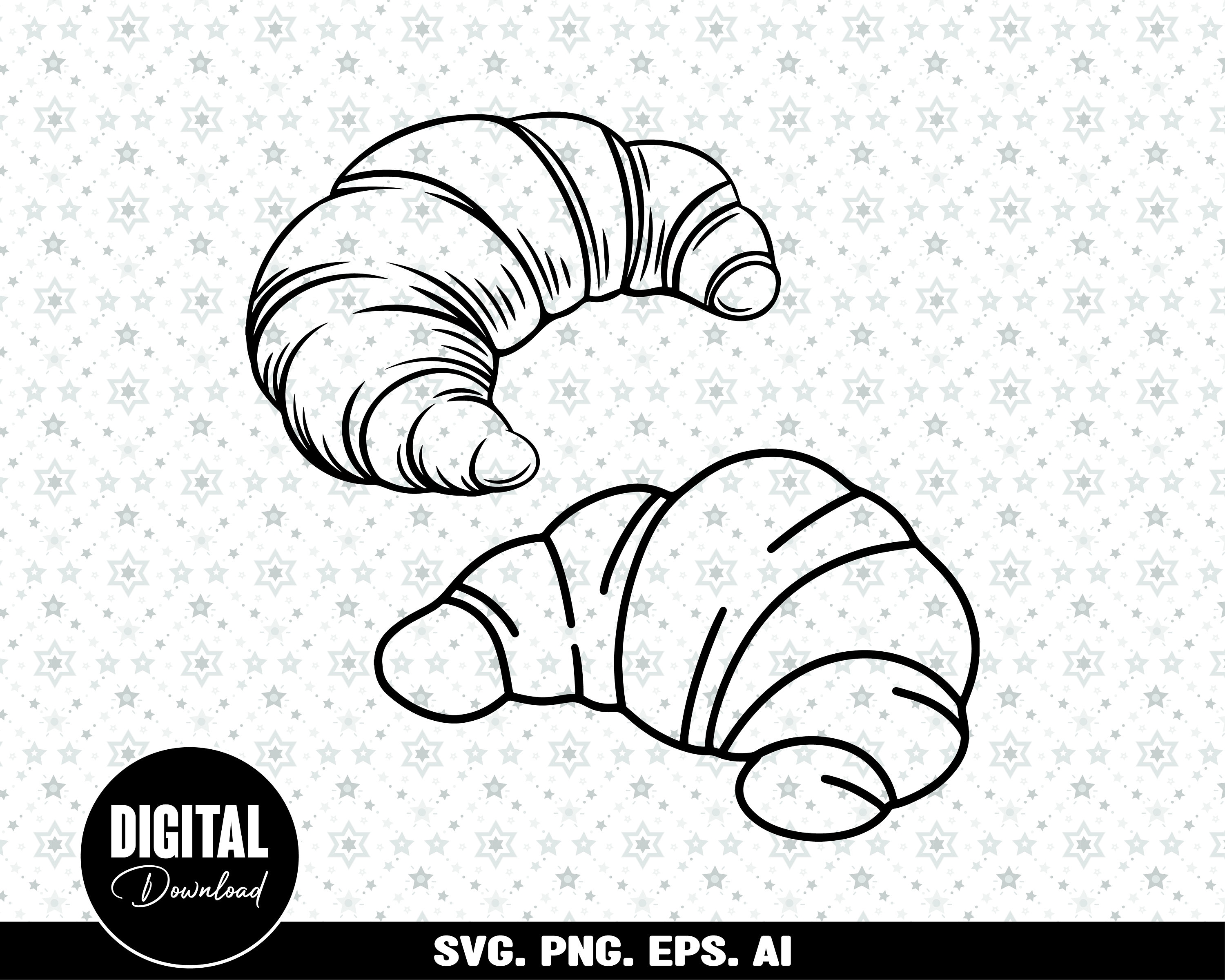 Croissant Svg, Bakery Svg, Baking Svg, Croissant Gift, French Food Svg ...