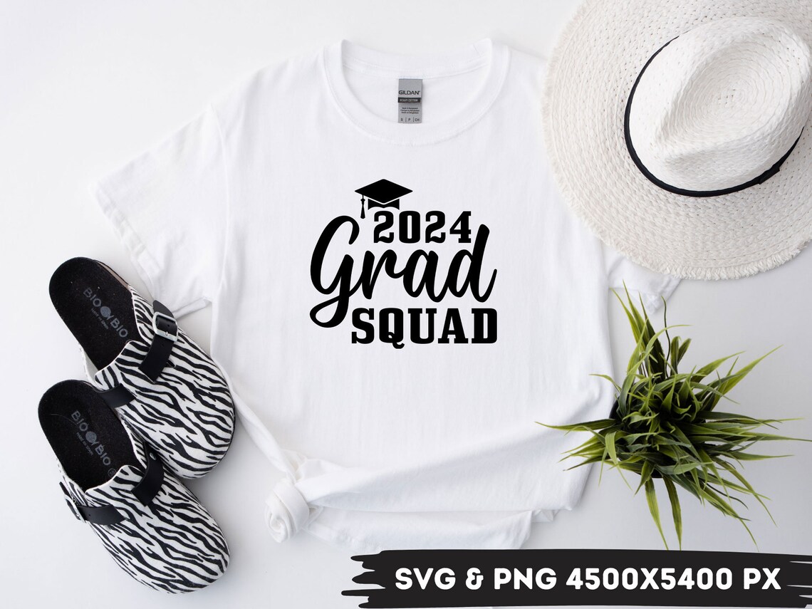 2024 Grad Squad Svg Png, Graduation Svg 2024, Graduate Svg, Class of ...