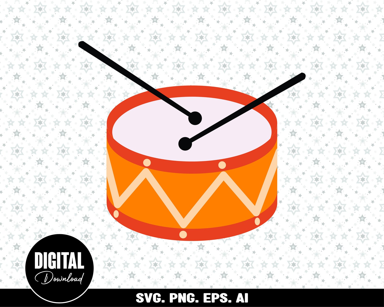 Drum Svg Drummer Svg Drum Clipart Svg Png Musical Notes - Etsy