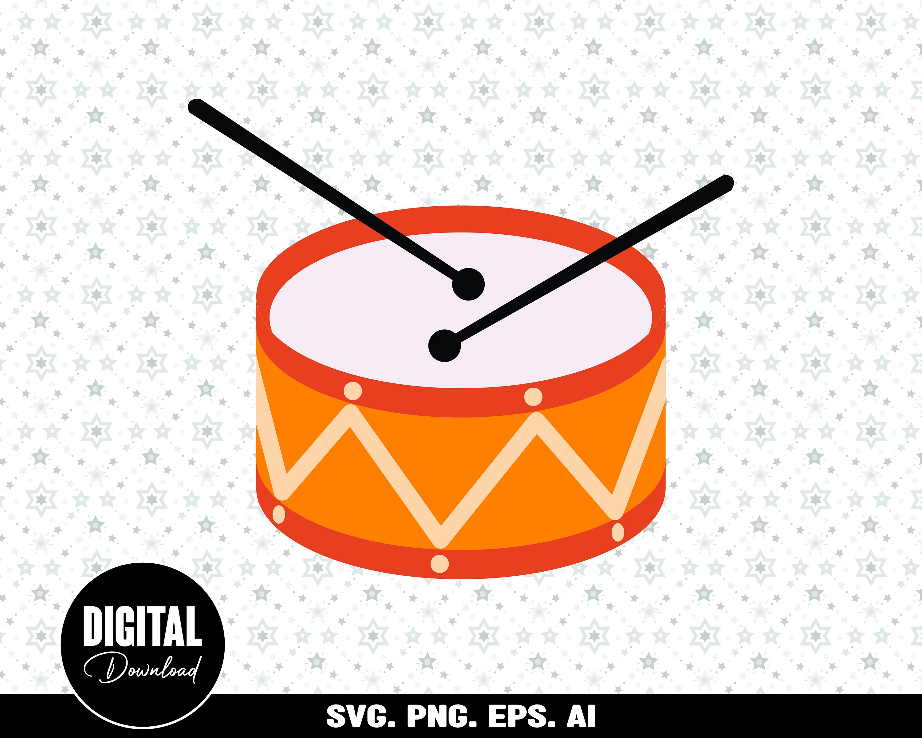 Drum Svg Drummer Svg Drum Clipart Svg Png Musical Notes - Etsy