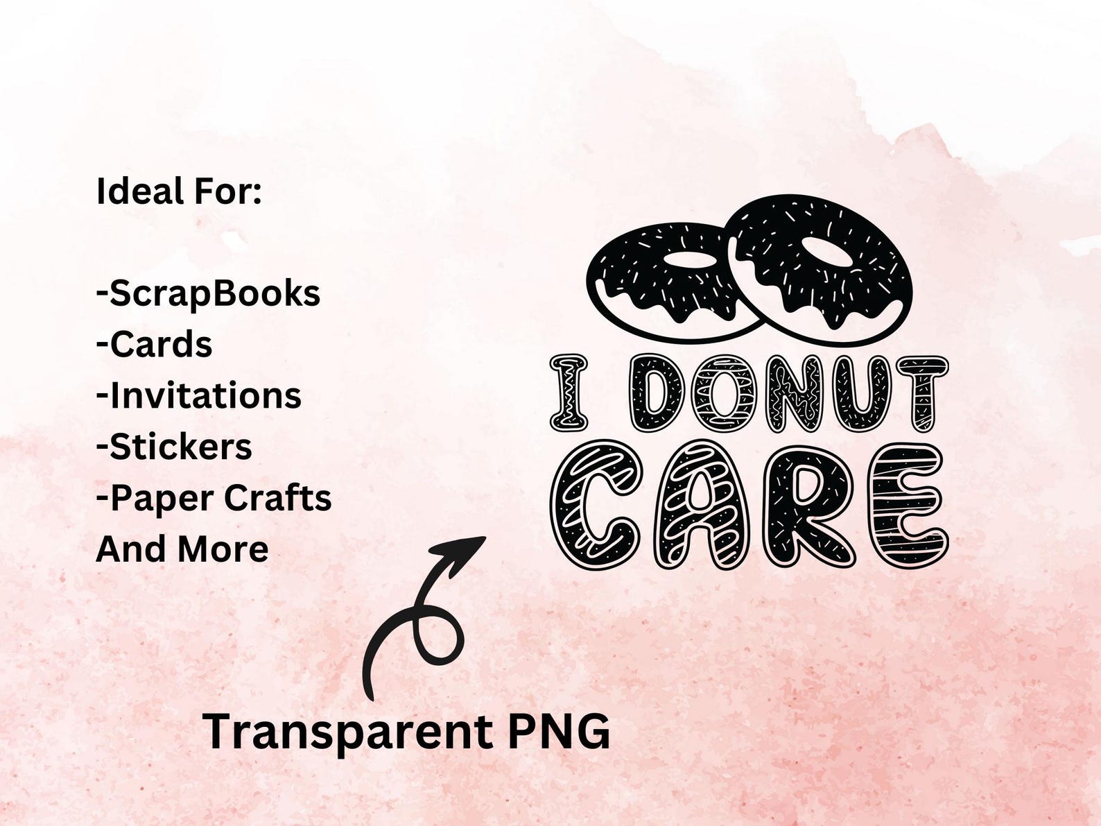 I Donut Care Svg, Doughnut Svg Cut File, Donut Lover Png, Funny Donut ...