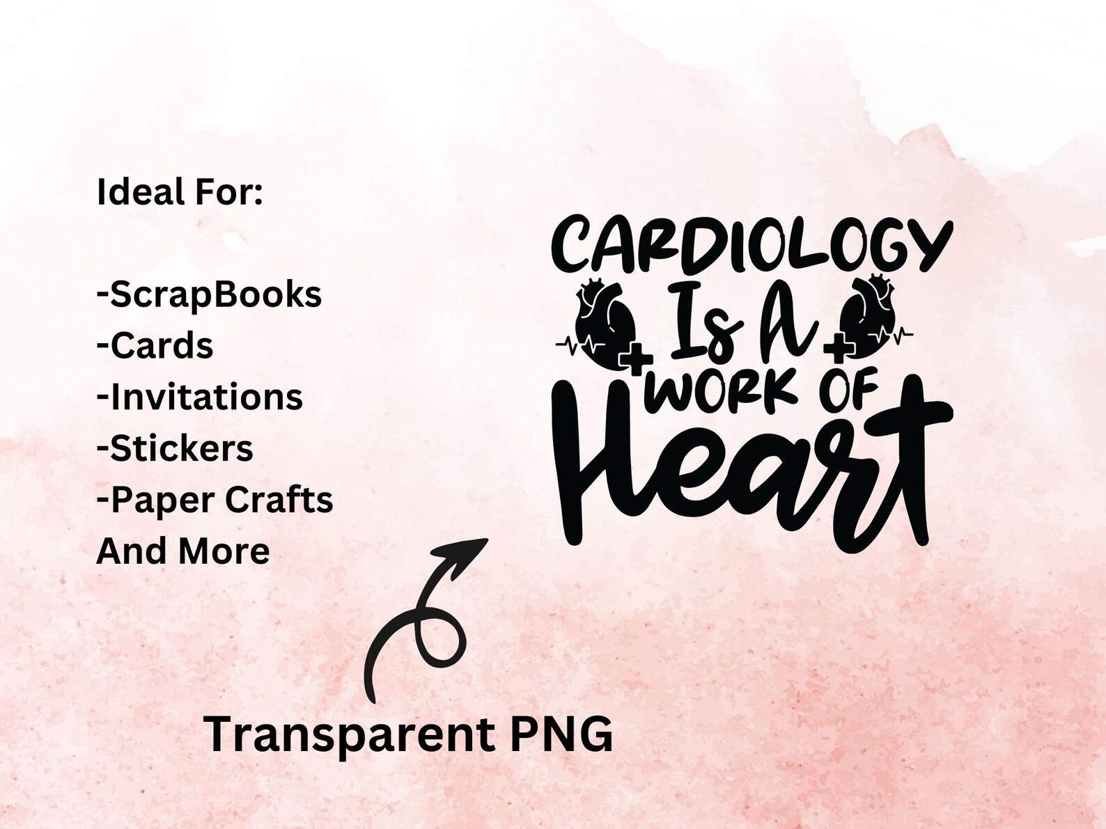 Cardiology is A Work of Heart Svg, Cardiac Nurse Svg Png, Cardiologist ...