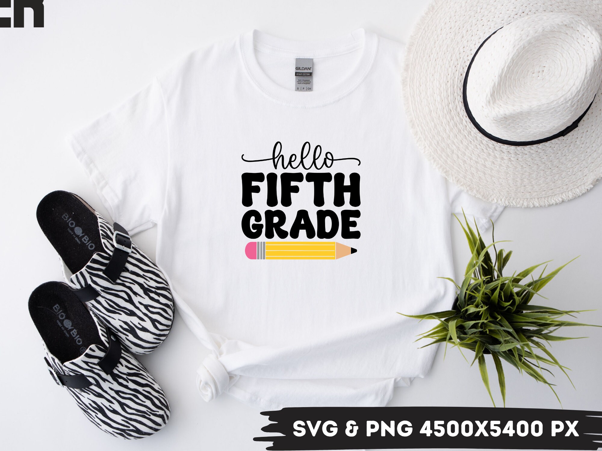 Hello Fifth Grade Svg, Back to School Svg Png, 5th Grade Svg Png, First ...